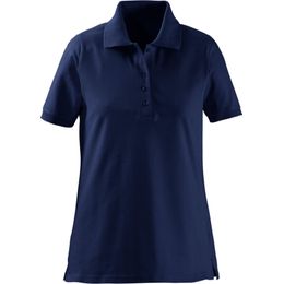 WITT Damen Poloshirt mit Seitenschlitzen, marine, Gr&ouml;&szlig;e 54