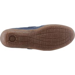 Aco Damen Ballerina mit Leder-Wechselfu&szlig;bett, blau, Gr&ouml;&szlig;e 42