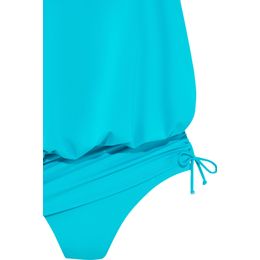 Lascana Badekleid, Blau, Gr. 40A/B, Damen, Badeanz&uuml;ge, Material: Polyamid, Elasthan