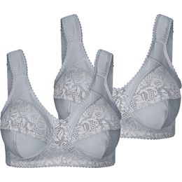 w&auml;schepur w&auml;schepur Damen Entlastungs-BH ohne B&uuml;gel mit Stretch-Spitze, silberfarben, Gr&ouml;&szlig;e 125B