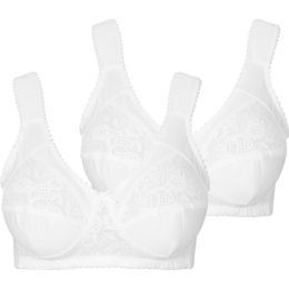 w&auml;schepur w&auml;schepur Damen Entlastungs-BH ohne B&uuml;gel mit Stretch-Spitze, wei&szlig;, Gr&ouml;&szlig;e 95D