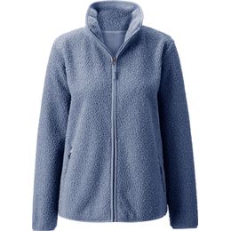 WITT Damen Fleecejacke mit Rei&szlig;verschluss-Taschen, taubenblau, Gr&ouml;&szlig;e 54