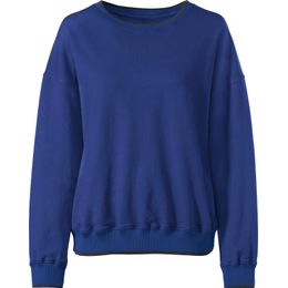 Heine Witt Damen Sweatshirt mit Kontraststreifen, royalblau, Gr&ouml;&szlig;e 36