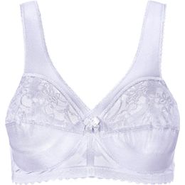 Glamorise Damen Entlastungs-BH ohne B&uuml;gel, Wei&szlig;, Gr. 95E, B&uuml;gellose BHs, Material: Polyamid