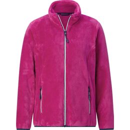 WITT Damen Fleecejacke mit Rei&szlig;verschluss-Taschen, magenta, Gr&ouml;&szlig;e 38