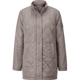 WITT Damen Steppjacke mit Rautenmuster vorne und hinten, taupe, Gr&ouml;&szlig;e 24