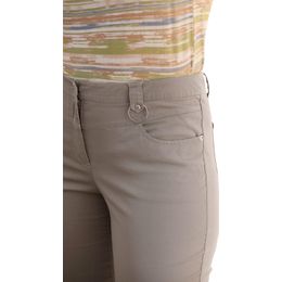 COSMA Damen Hose mit verzierten G&uuml;rtelschlaufen, taupe, Gr&ouml;&szlig;e 40