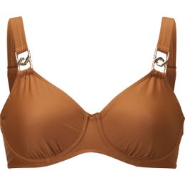 feel good Damen Bikini-Oberteil im Animal-Dessin, cognac, Gr&ouml;&szlig;e 48D