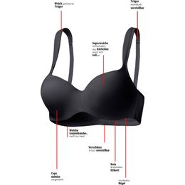Nuance by Lascana Damen Schalen-BH, schwarz, Gr&ouml;&szlig;e 100C