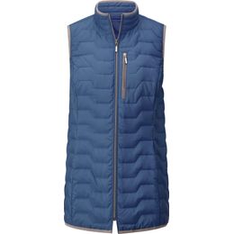 WITT Damen Steppweste aus recyceltem Polyester, jeansblau, Gr&ouml;&szlig;e 40