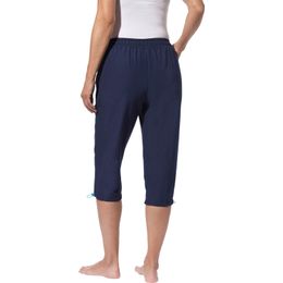WITT Damen Caprihose mit weitenverstellbarem Saum, marine, Gr&ouml;&szlig;e 54