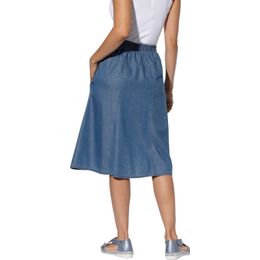 WITT Damen Jeansrock zum Reinschl&uuml;pfen, blue-bleached, Gr&ouml;&szlig;e 24