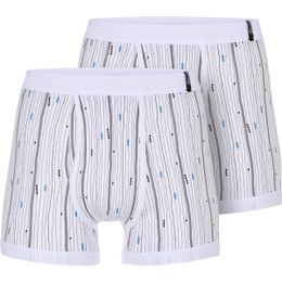 KINGsCLUB Herren Hose kurz, wei&szlig;-bedruckt, Gr&ouml;&szlig;e 12