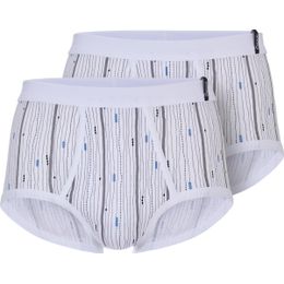 KINGsCLUB Herren Slip, wei&szlig;-bedruckt, Gr&ouml;&szlig;e 12