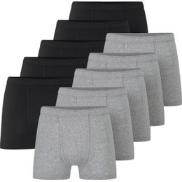 KINGsCLUB Herren Hose kurz, 5x grau-meliert + 5x schwarz, Gr&ouml;&szlig;e 8