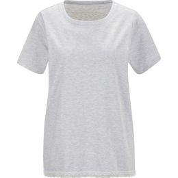 w&auml;schepur w&auml;schepur Damen Schlafanzug-Shirt, Grau, Gr. 36/38, Pyjamas, Material: Baumwolle