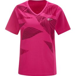 Catamaran Sports Damen Sportshirt mit Stretch-Anteil, fuchsia-gemustert, Gr&ouml;&szlig;e 52/54