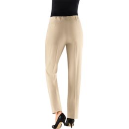 COME ON Damen B&uuml;gelfaltenhose mit Rei&szlig;verschluss-Taschen, sand, Gr&ouml;&szlig;e 20