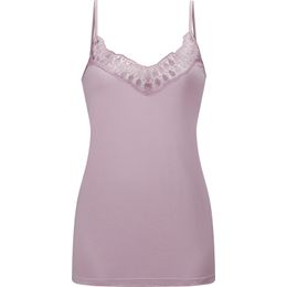 w&auml;schepur w&auml;schepur Damen Tr&auml;gerhemd mit Spitzenbesatz, mauve, Gr&ouml;&szlig;e 42
