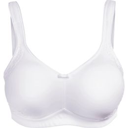SuSa Damen Minimizer-BH ohne B&uuml;gel mit aufgesetzter Spitze, wei&szlig;, Gr&ouml;&szlig;e 105C