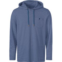 Marco Donati Herren Langarmshirt, jeansblau-meliert, Gr&ouml;&szlig;e 44/46