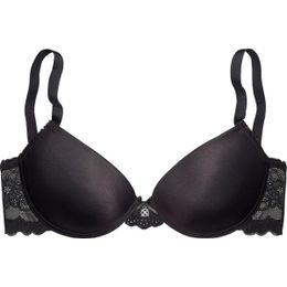 Lascana Damen Push-up-BH, Schwarz, Gr. 75B, Push-Up-BHs, Material: Polyamid