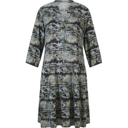 Heine Witt Damen Druckkleid mit elastischen B&uuml;ndchen, schilf-jade-bedruckt, Gr&ouml;&szlig;e 42
