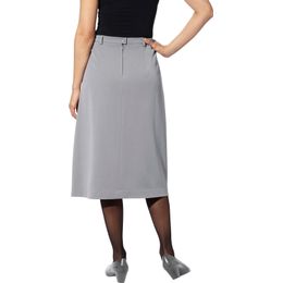 WITT Damen Faltenrock mit Wooltouch-Effekt, steingrau-meliert, Gr&ouml;&szlig;e 54