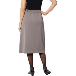 WITT Damen Faltenrock mit Wooltouch-Effekt, taupe-meliert, Gr&ouml;&szlig;e 46