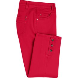 WITT Damen 7/8-Jeans mit Zierkn&ouml;pfen am Beinabschluss, erdbeere, Gr&ouml;&szlig;e 38