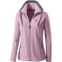 WITT Damen Fleecejacke mit schr&auml;gen Rei&szlig;verschluss-Taschen, ros&eacute;, Gr&ouml;&szlig;e 52