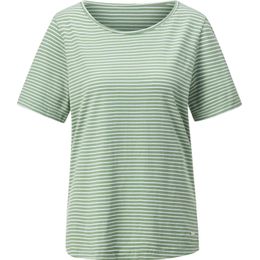 Heine Damen Ringelshirt, Gr&uuml;n, Gr. 52, T-Shirts, 100% Baumwolle