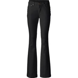 Heine Damen Bootcut-Jeans, Schwarz, Gr. 34, Strandmode, Material: Baumwolle