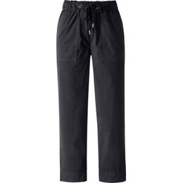 WITT Damen 7/8-Hose mit Rundum-Dehnbund, gerafft, schwarz, Gr&ouml;&szlig;e 38