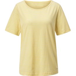 Heine Damen Ringelshirt, Gelb, Gr. 46, T-Shirts, 100% Baumwolle