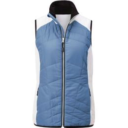 WITT Damen Steppweste in Microfaser-Qualit&auml;t, mittelblau-ecru, Gr&ouml;&szlig;e 54