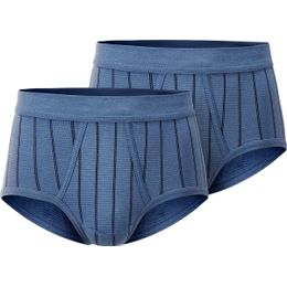 w&auml;schepur men Herren Slip, hellblau-gestreift, Gr&ouml;&szlig;e 8