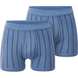 w&auml;schepur men Herren Hose kurz, hellblau-gestreift, Gr&ouml;&szlig;e 9