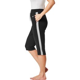 feel good Damen Capri-Hose, Schwarz, Gr. 36/38, Capri-Hose, 100% Baumwolle