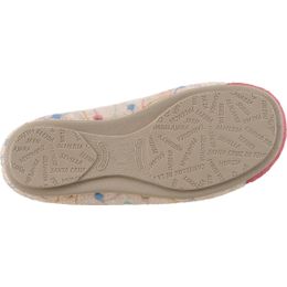 WITT Damen Hausschuh mit P&uuml;nktchen-Muster, beige, Gr&ouml;&szlig;e 40