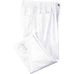 WITT Damen Caprijeans mit Nieten-Verzierung, wei&szlig;, Gr&ouml;&szlig;e 42