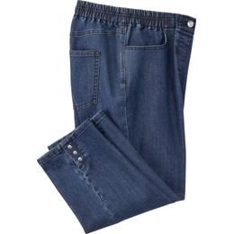 Heine Damen Caprijeans, Blau, Gr. 20, Straight, Material: Baumwolle