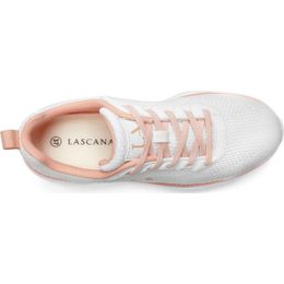 Lascana Damen Sneaker, Wei&szlig;, Gr. 36, Sneakers & Schn&uuml;rer, Material: Leder