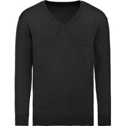Marco Donati Damen V-Ausschnitt-Pullover, anthrazit-meliert, Gr&ouml;&szlig;e 52