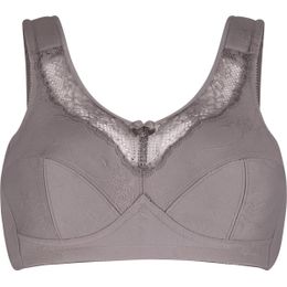 SuSa Damen Entlastungs-BH ohne B&uuml;gel mit Jacquard-Muster, taupe, Gr&ouml;&szlig;e 115C