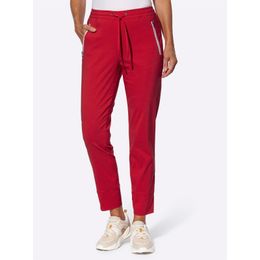 WITT Damen Bengalinhose mit elastischen B&uuml;ndchen, rot, Gr&ouml;&szlig;e 19
