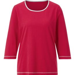 WITT Damen 3/4-Arm-Shirt mit silberfarbenen Details, rot, Gr&ouml;&szlig;e 50