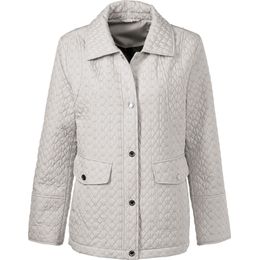 WITT Damen Steppjacke mit Zierpatten-Taschen, hellgrau, Gr&ouml;&szlig;e 40