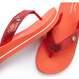 Venice Beach Damen Badezehentrenner, Rot, Gr. 42, Zehentrenner, Material: Textil