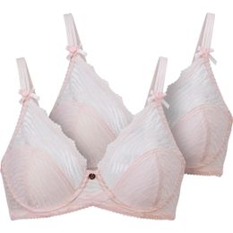 w&auml;schepur w&auml;schepur Damen B&uuml;gel-BH mit Spitze am Cup, hellros&eacute;, Gr&ouml;&szlig;e 80C